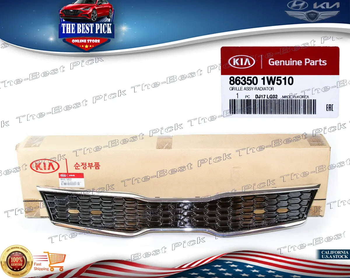 ⭐GENUINE⭐ FRONT Bumper Radiator Grille For Rio SEDAN 4 Door 2016-2017 ...