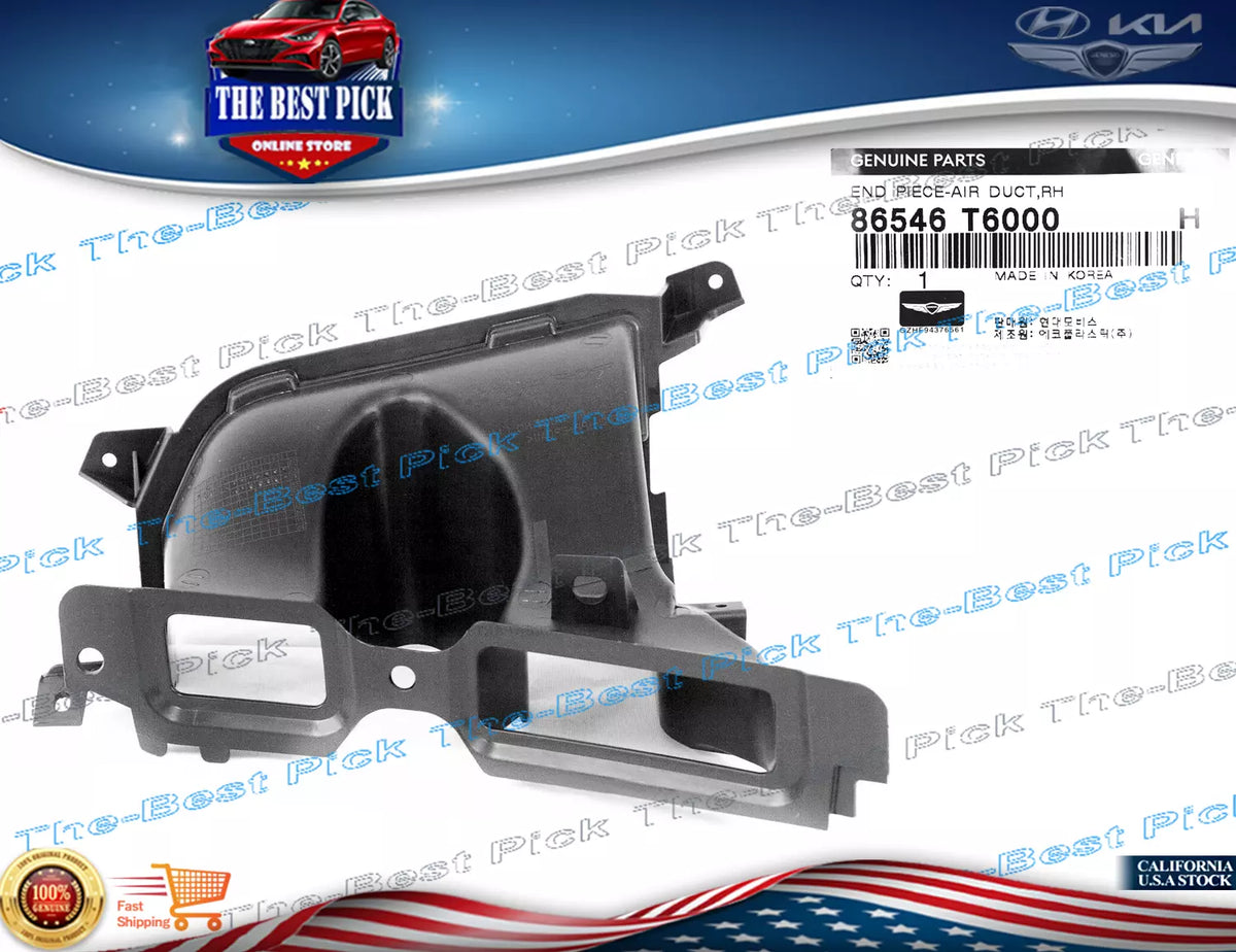⭐GENUINE⭐ FRONT Bumper Duct Air Curtain RIGHT 2021-2024 Genesis GV80 8 ...