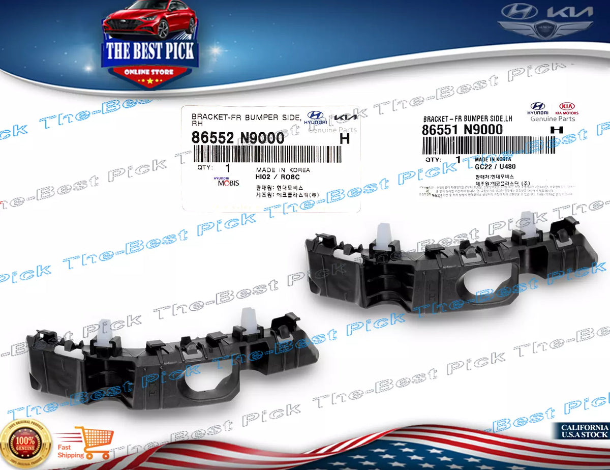⭐GENUINE⭐ Front Bumper Bracket Set LEFT & RIGHT for 2022-2023 Hyundai ...