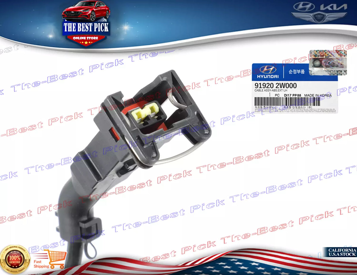 ⭐GENUINE⭐ REAR ABS Speed Sensor LEFT 13-19 Hyundai Santa Fe Sorento 91 ...