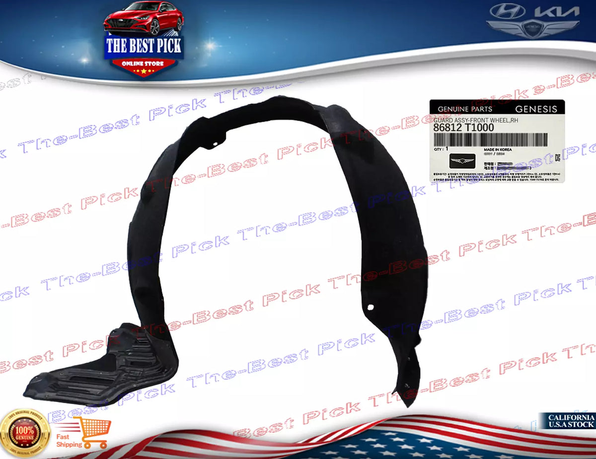 ⭐GENUINE⭐ FRONT Fender Liner RIGHT For 2021-2024 Genesis G80 86812T100 ...