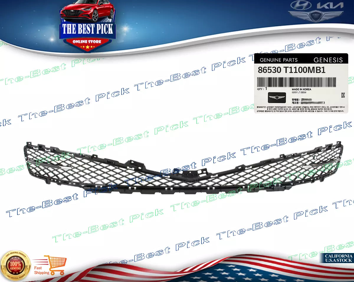 ⭐GENUINE⭐ Genesis G80 2021-2024 FRONT Bumper LOWER Grille Black 86530T ...