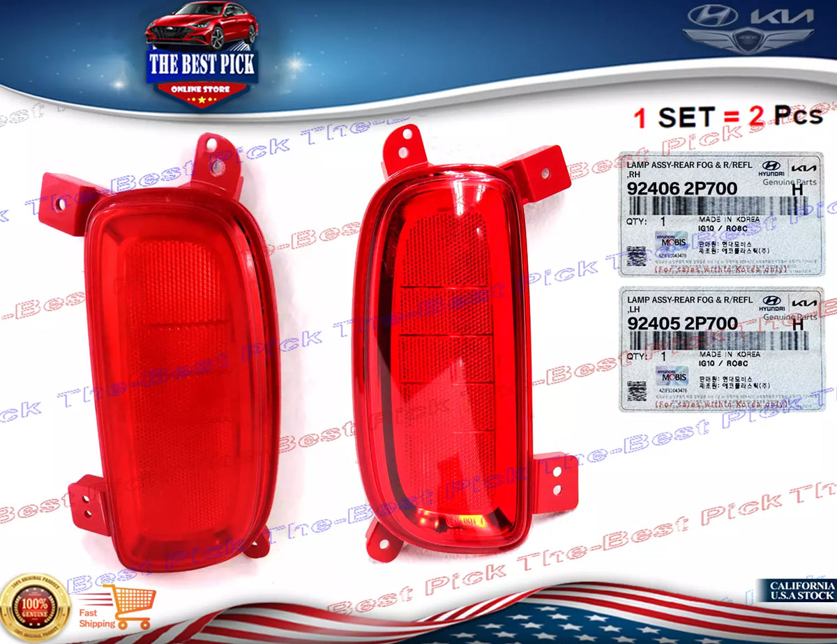 ⭐GENUINE⭐ Rear Bumper Reflectors LEFT + RIGHT SET for 2014-2015 Kia So ...