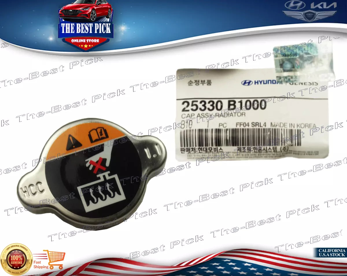 ⭐GENUINE⭐ Radiator Cap For HYUNDAI/KIA 2015-2022 25330B1000 *See compa ...