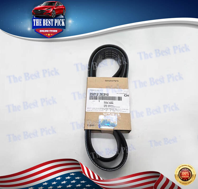 ⭐GENUINE⭐ Kia Serpentine Belt SELTOS 2019-2023 COOLANT V BELT SOUL 252 ...