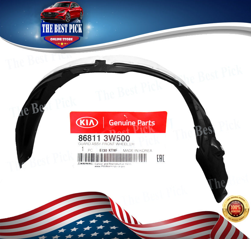 ⭐GENUINE⭐ FRONT Fender Liner LEFT Driver For KIA SPORTAGE 2011-2016 86 ...