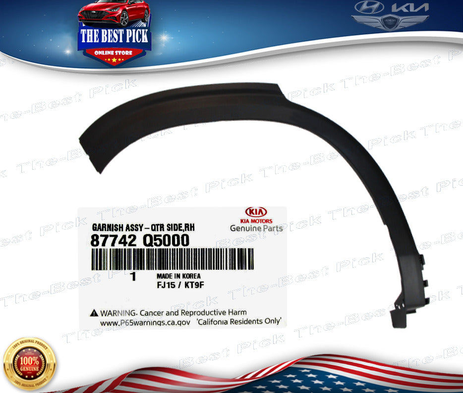⭐GENUINE⭐ REAR Fender Wheel Opening Molding RIGHT Kia Seltos 20-22 877 ...