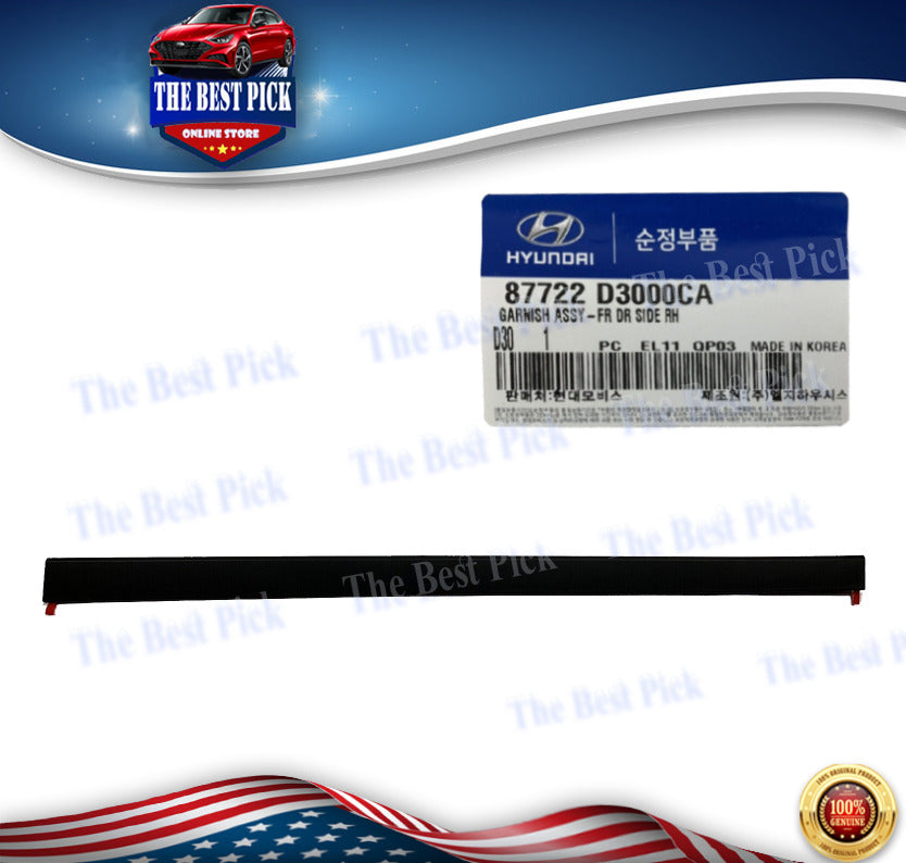 FRONT Door Lower Molding Trim Right PASSENGR 87722D3000 Hyundai Tucson ...