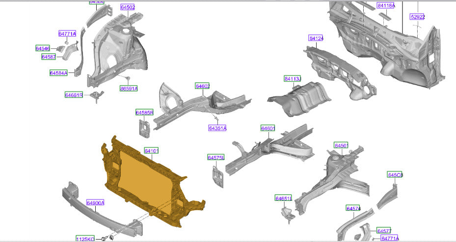 ⭐GENUINE⭐ 2023 Radiator Support Kia SPORTAGE 64101P1000 – Al-Jabi